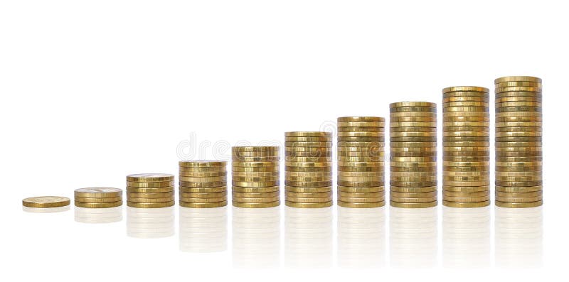 Stacks of copper coins stock photo. Image of trade, dividends - 94416912