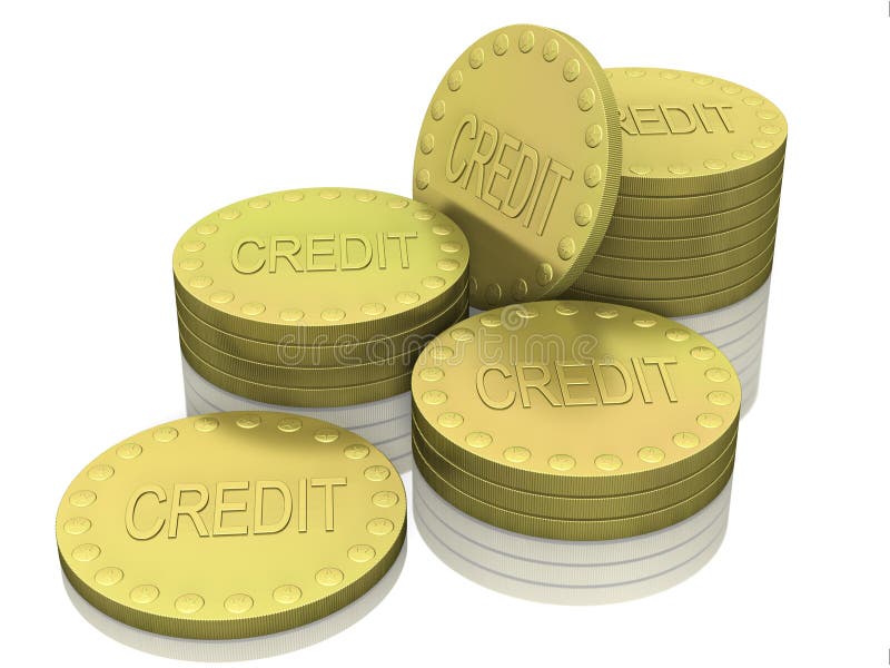 Credit Coins Set for Game Interface Stock Vector - Illustration of ...