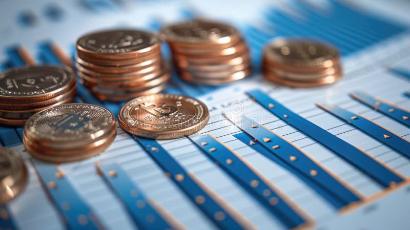 Stacks of Cryptocurrency Coins.AI Generated Image Stock Photo - Image ...