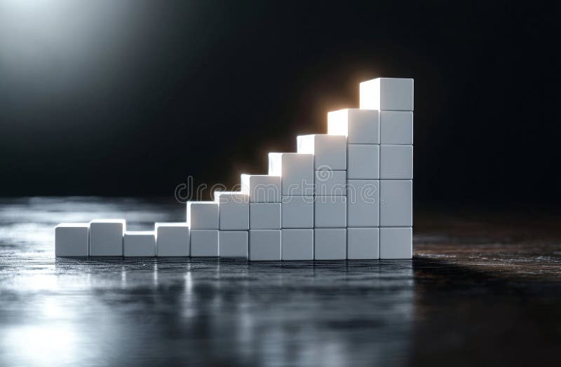 Stacks of Cubes are Stacked on a Table Carefully Stock Photo - Image of ...