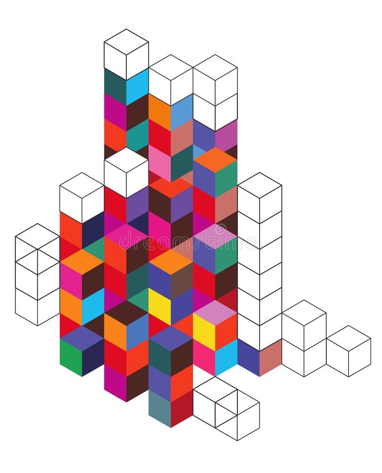 Stacked Cubes Stock Illustrations – 9,734 Stacked Cubes Stock ...