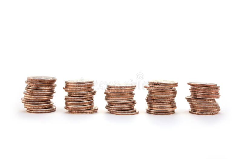 Stacks of Dimes on a Black Background Stock Image - Image of wealth ...