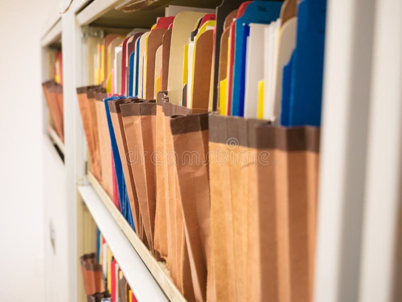 Stacks of Document Paper and Files Folder in a Filing Cabinet Stock ...
