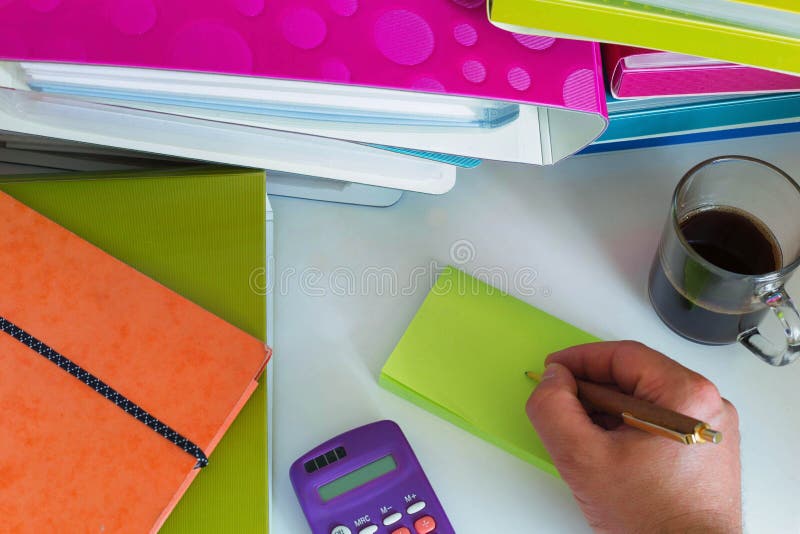 Stacks of Office Documents and Workbooks As a Concept of a Large Amount ...