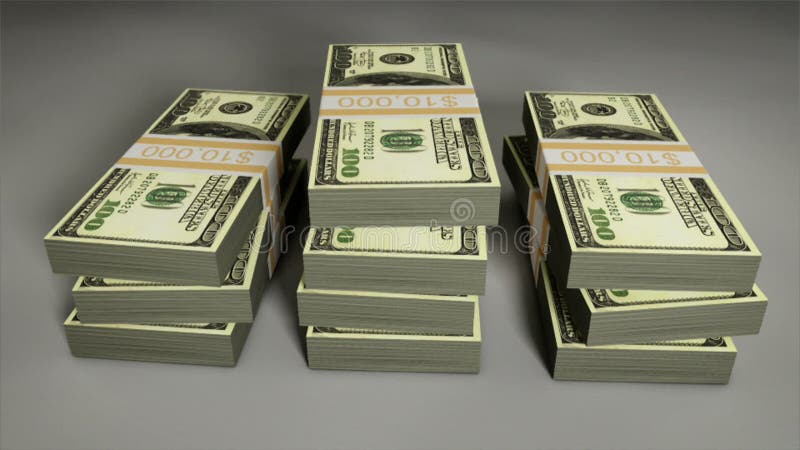 Stacks of US Dollar Bills stock video. Video of payment - 347321597