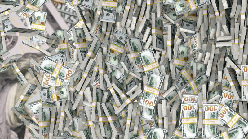 Stacks of Dollars Falling from Above. Stock Footage - Video of cash ...