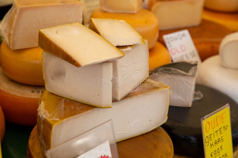 Stacks of dutch cheeses stock photo. Image of farmers - 278838486