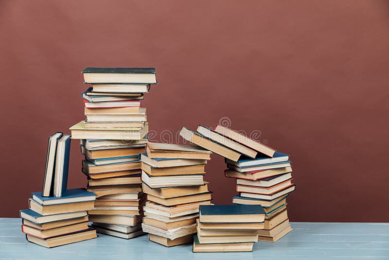 Stacks of Educational Books University School Library Stock Photo ...