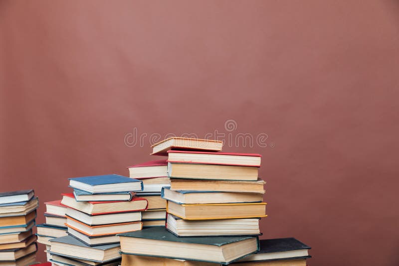 Stacks of Educational Books University School Library Stock Image ...
