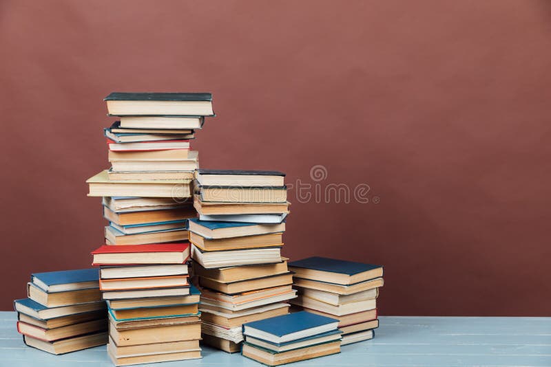 Stacks of Educational Books University School Library Stock Image ...