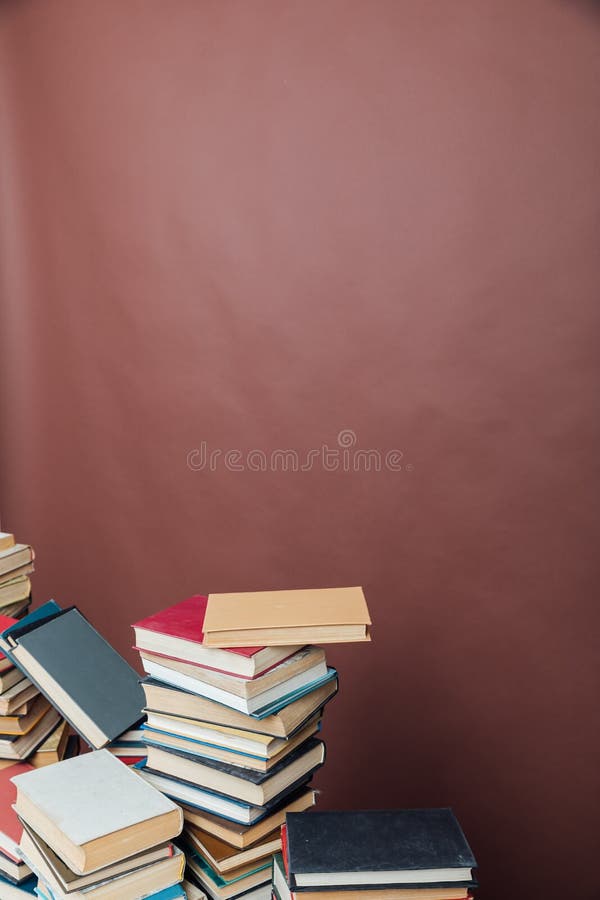 Stacks of Educational Books University School Library Stock Photo ...