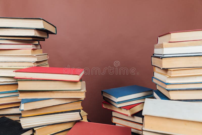 Stacks of Educational Books University School Library Stock Image ...