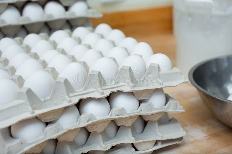 Stacks of egg cartons stock photo. Image of product - 281965960