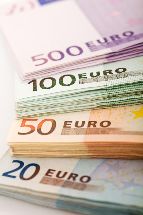 Euro Stacks Closeup stock image. Image of finance, paper - 5920219