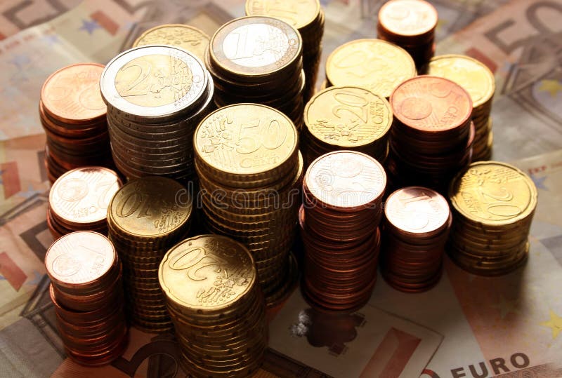 Stacks Of Euro Coins Picture. Image: 8017549