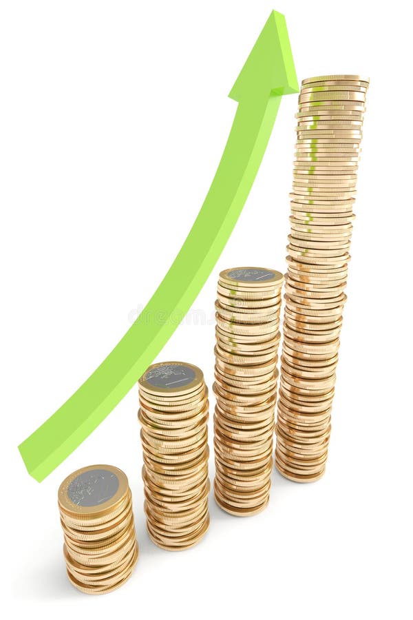 Coins graph stock illustration. Illustration of generated - 16420020