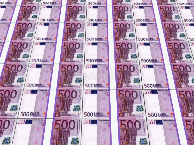 Stacks of Euro notes stock illustration. Illustration of wealth - 50587332