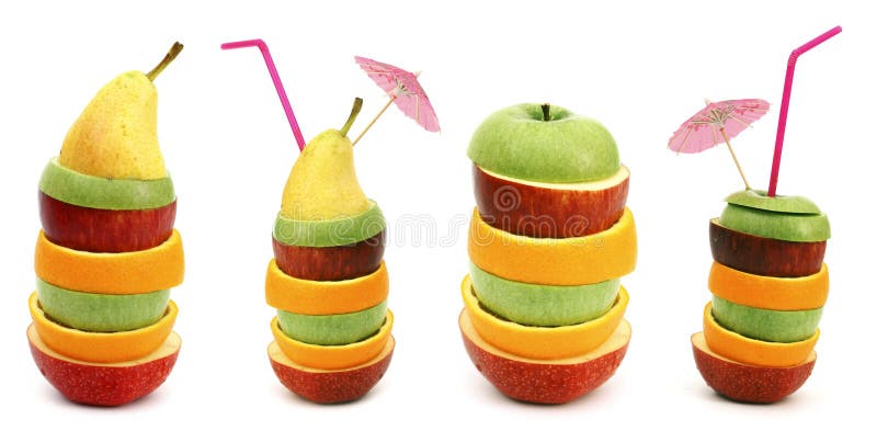 Stacks of fruit slices stock image. Image of sweet, isolated - 38086249