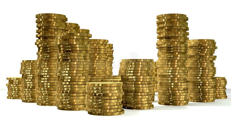 Stacks of Gold Coins stock image. Image of shot, wealth - 29667273