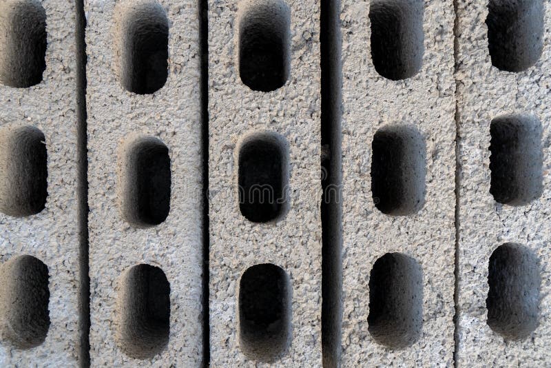 Stacks of Gray Concrete Blocks on the Ground Stock Image - Image of ...