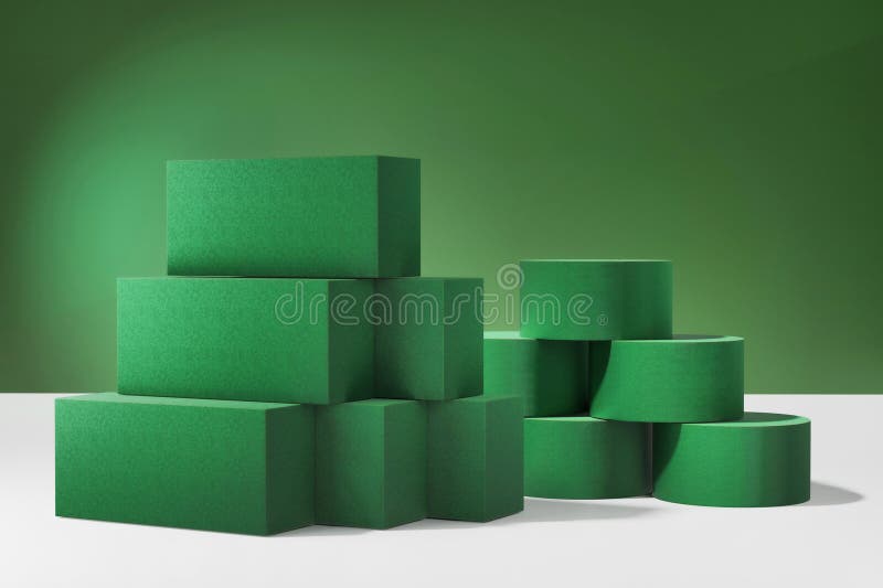 Stacks of Green Floral Sponges Stock Illustration - Illustration of ...