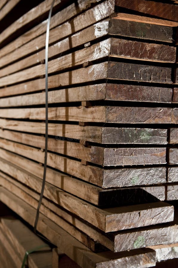 Stacks of hardwood stock image. Image of warehouse, wood - 14390419