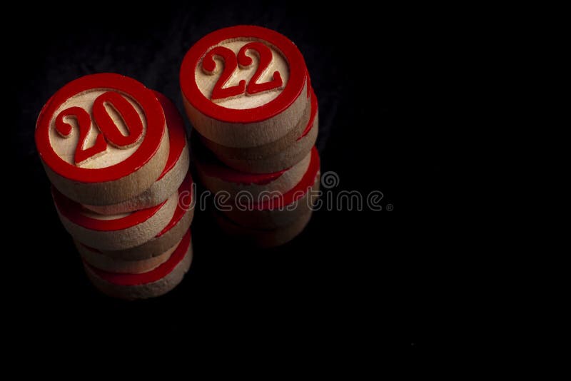 Stacks of the Lotto Board Game with Numbers 2022 Year Stock Image ...