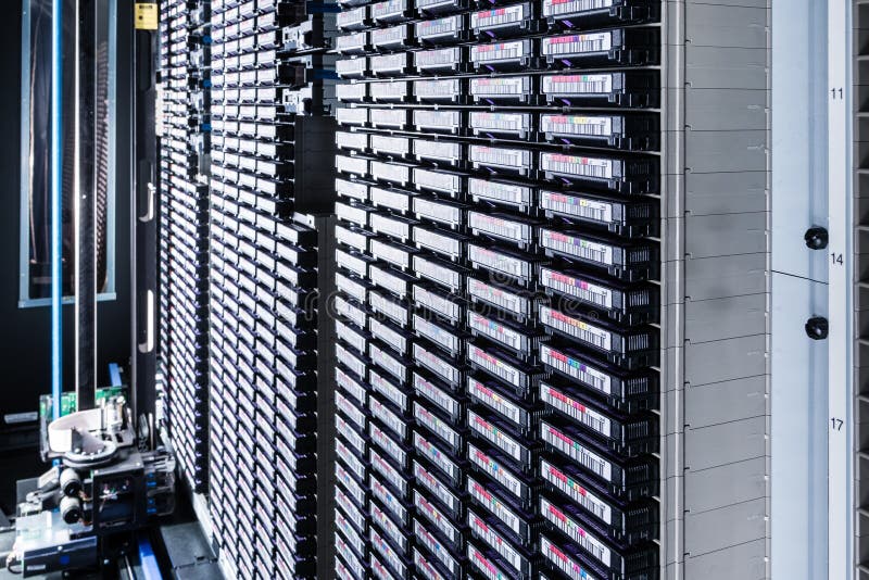 Stacks of Magnetic Tapes Used for Data Storage Stock Image - Image of ...