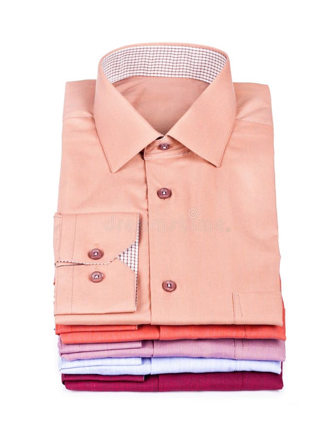 Stacks of Many Colored Clothes Stock Photo - Image of attire ...