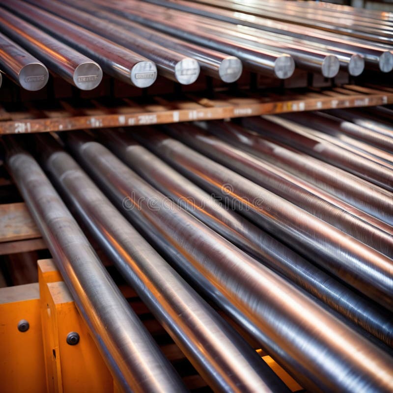 Stacks of Metal Pipes, Construction Components for Industry, in Storage ...