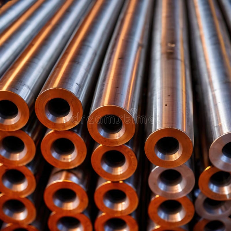 Stacks of Metal Pipes, Construction Components for Industry, in Storage ...
