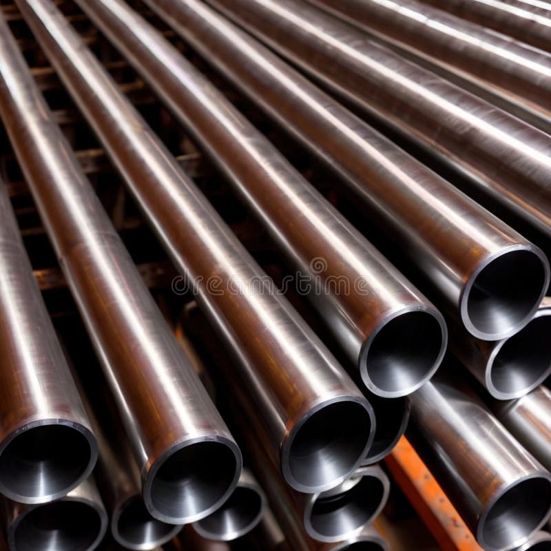Stacks of Metal Pipes, Construction Components for Industry, in Storage ...