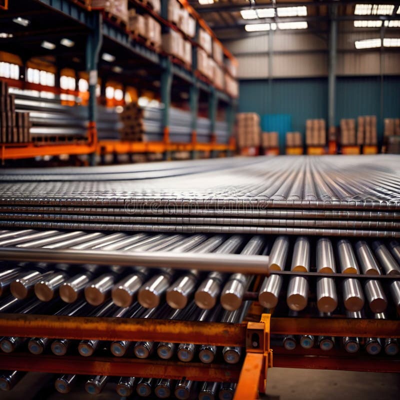 Stacks of Metal Pipes, Construction Components for Industry, in Storage ...
