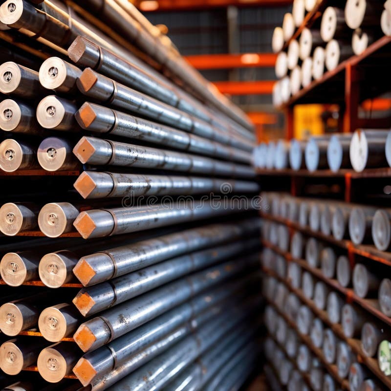 Stacks of Metal Pipes, Construction Components for Industry, in Storage ...