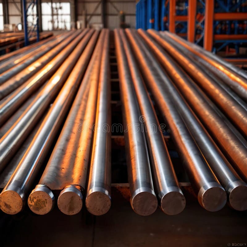 Stacks of Metal Pipes, Construction Components for Industry, in Storage ...