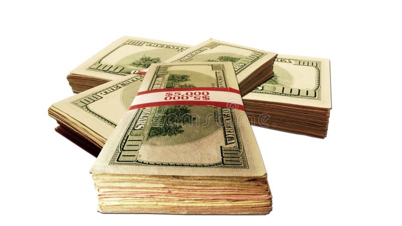 Isolated Stacks of Money stock photo. Image of group - 16093010