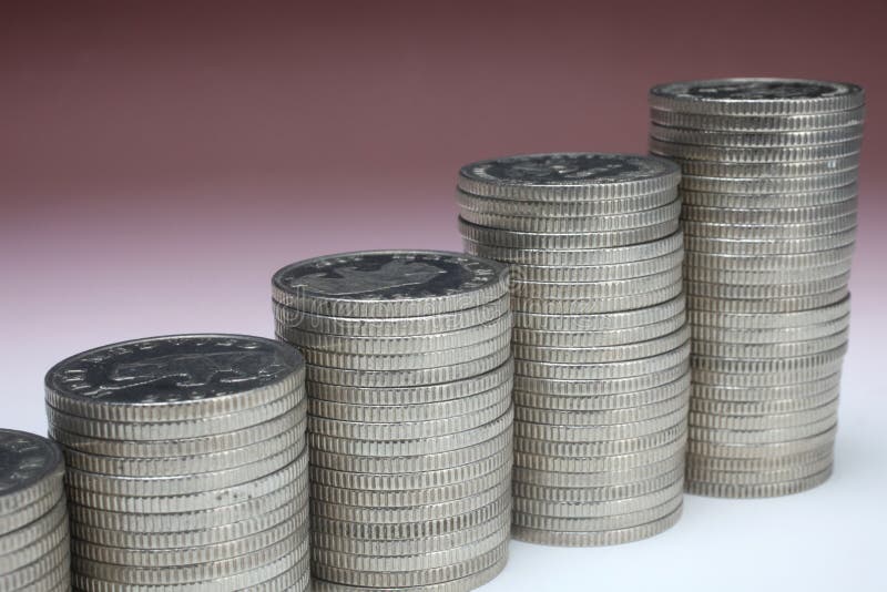 Stacks of money coins stock photo. Image of heraldic - 17903334