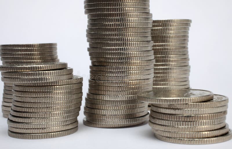 Stacks of money coins stock photo. Image of background - 94462054