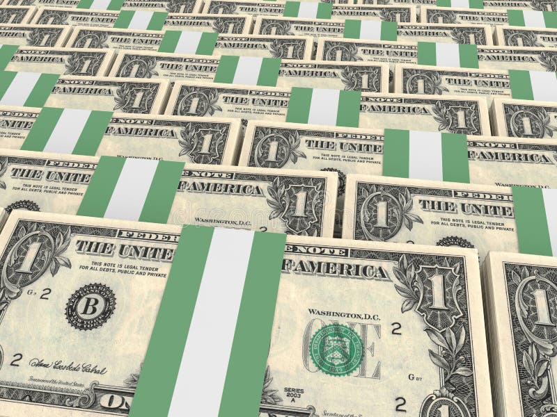 Stacks of Money. One Dollar Stock Illustration - Illustration of ...
