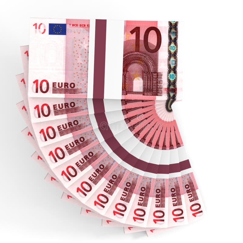 Stacks of money. Ten euros stock illustration. Illustration of currency ...