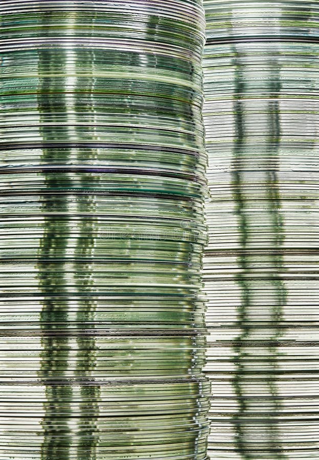 Data Storage Image with Layered Stacks of Translucent Silver Metallic ...