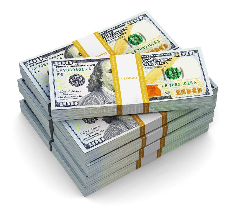 Stacks of New 100 US Dollar Banknotes Stock Illustration - Illustration ... Stacks of New 100 US Dollar Banknotes Stock Illustration - Illustration ...