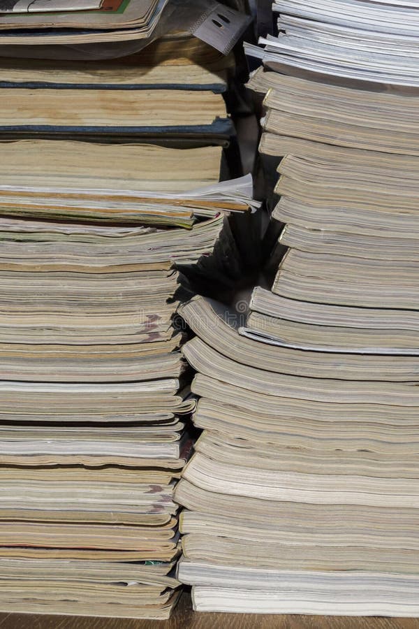 Stacks of Old Books and Magazines As a Source of Knowledge and Wisdom ...
