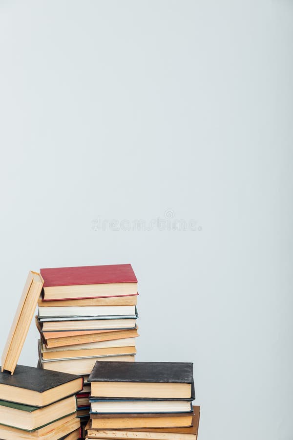Stacks of Old Educational Books University School Library Stock Photo ...