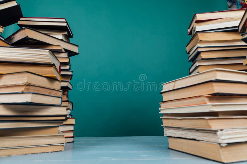 Stacks of Old Educational Books Library University School Education ...