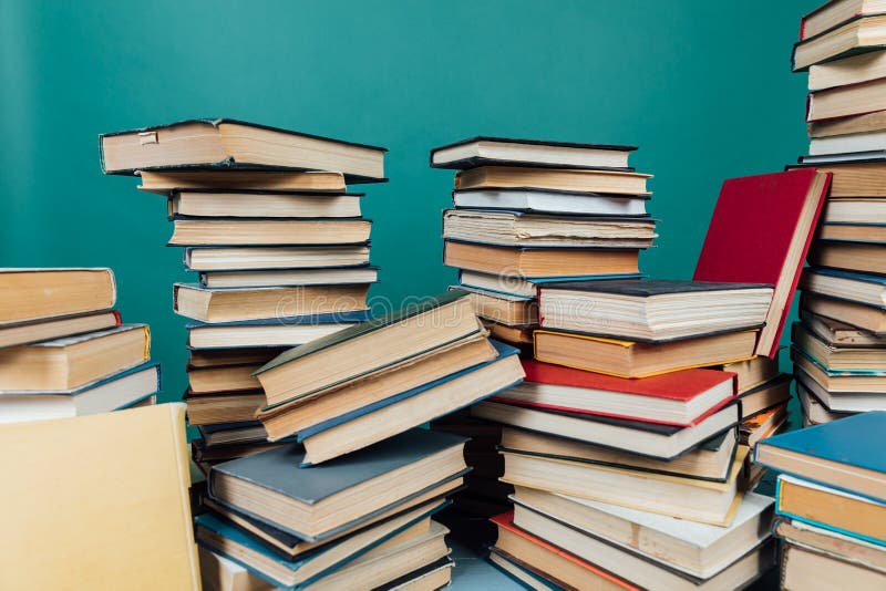 Stacks of Old Educational Books Library University School Education ...