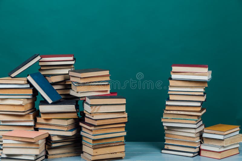 Stacks of Old Educational Books Library University School Education ...