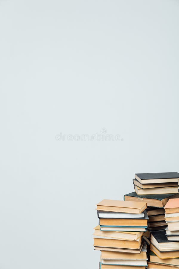 Stacks of Old Educational Books University School Library Stock Photo ...
