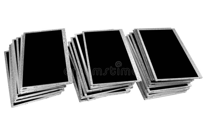 Stack Of Lcd And Tft Panels Isolated On White Background Stock Photo ...