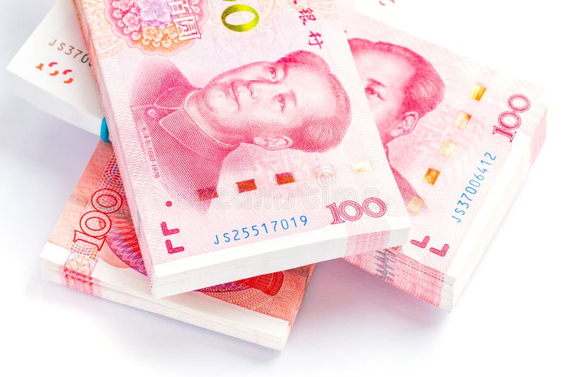 Stacks of One Hundred China Banknotes. Stock Image - Image of business ...